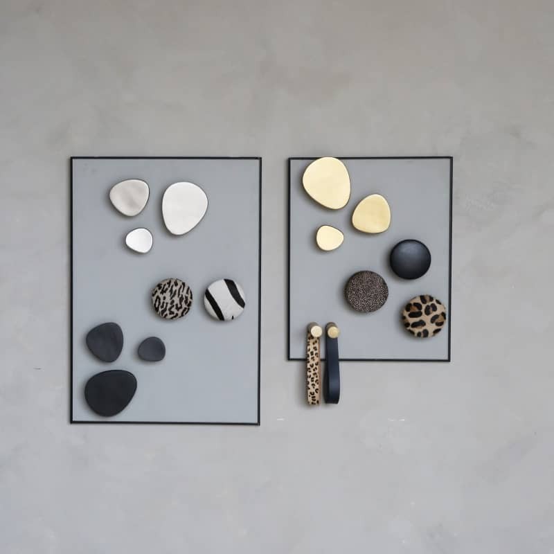 Patère Cuir Imprimé Léopard | Déco Jungle | Porte Manteau | Abanita.fr